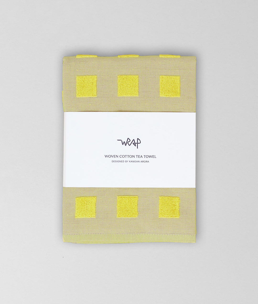 Squares Oat/Yellow Cotton Tea Towel – Wrap